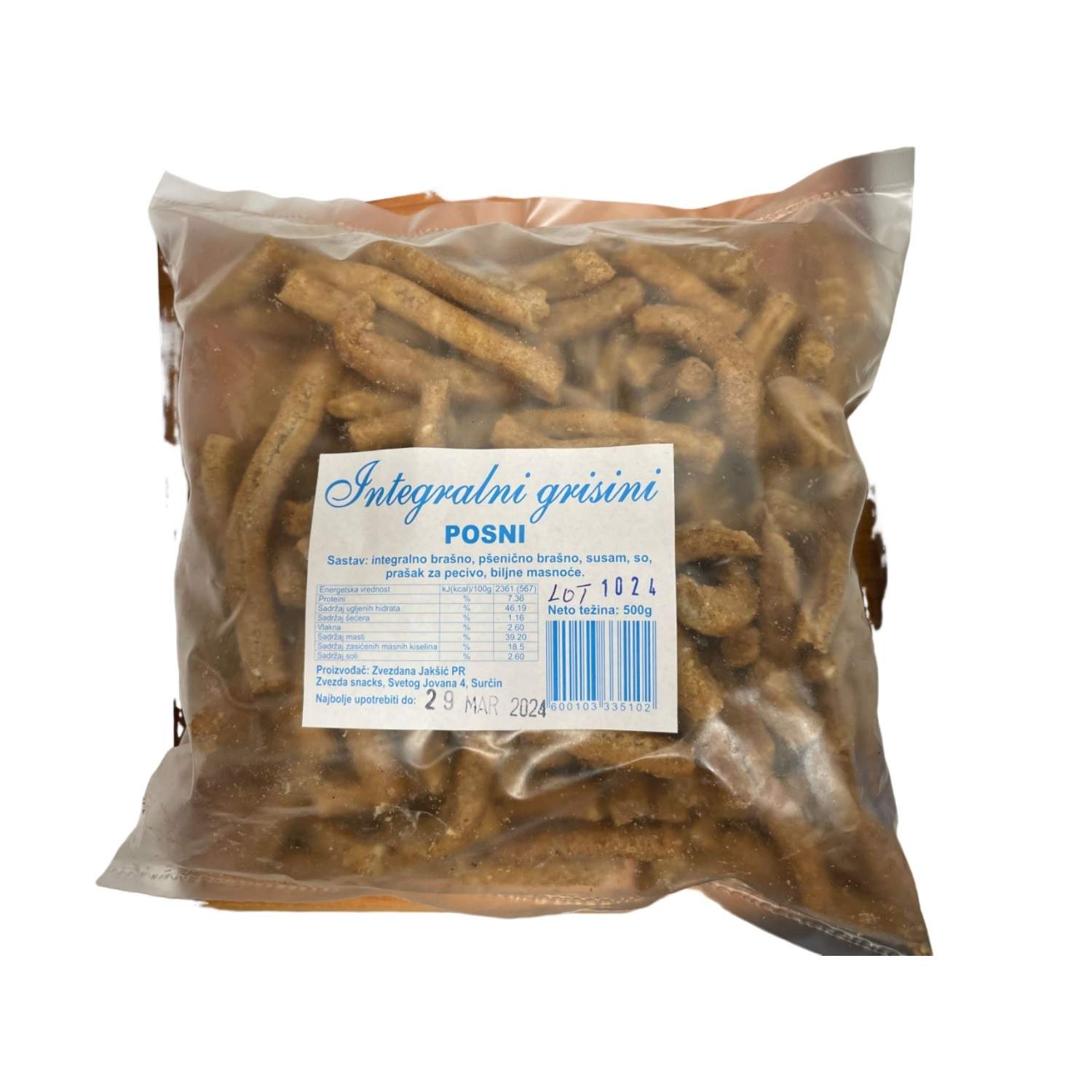 Grisine integralne posne 500g | Idea