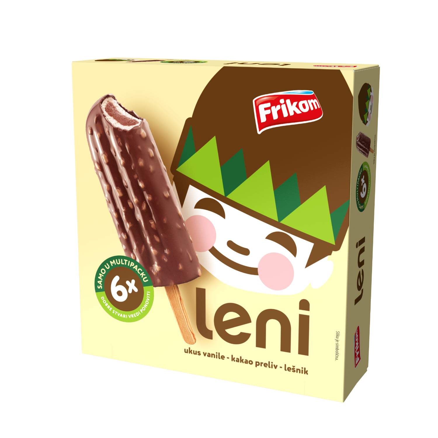 Sladoled leni štapić multipack 6x70ml frikom | Idea