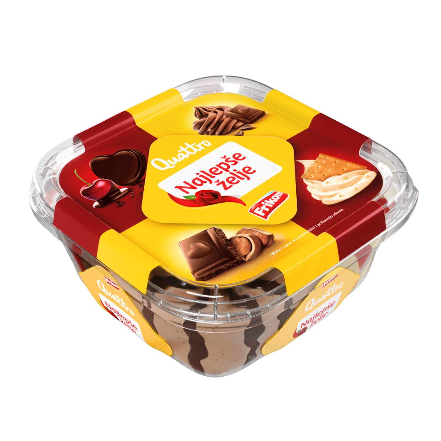 Sladoled quattro najlepše želje 1500ml frikom | Idea