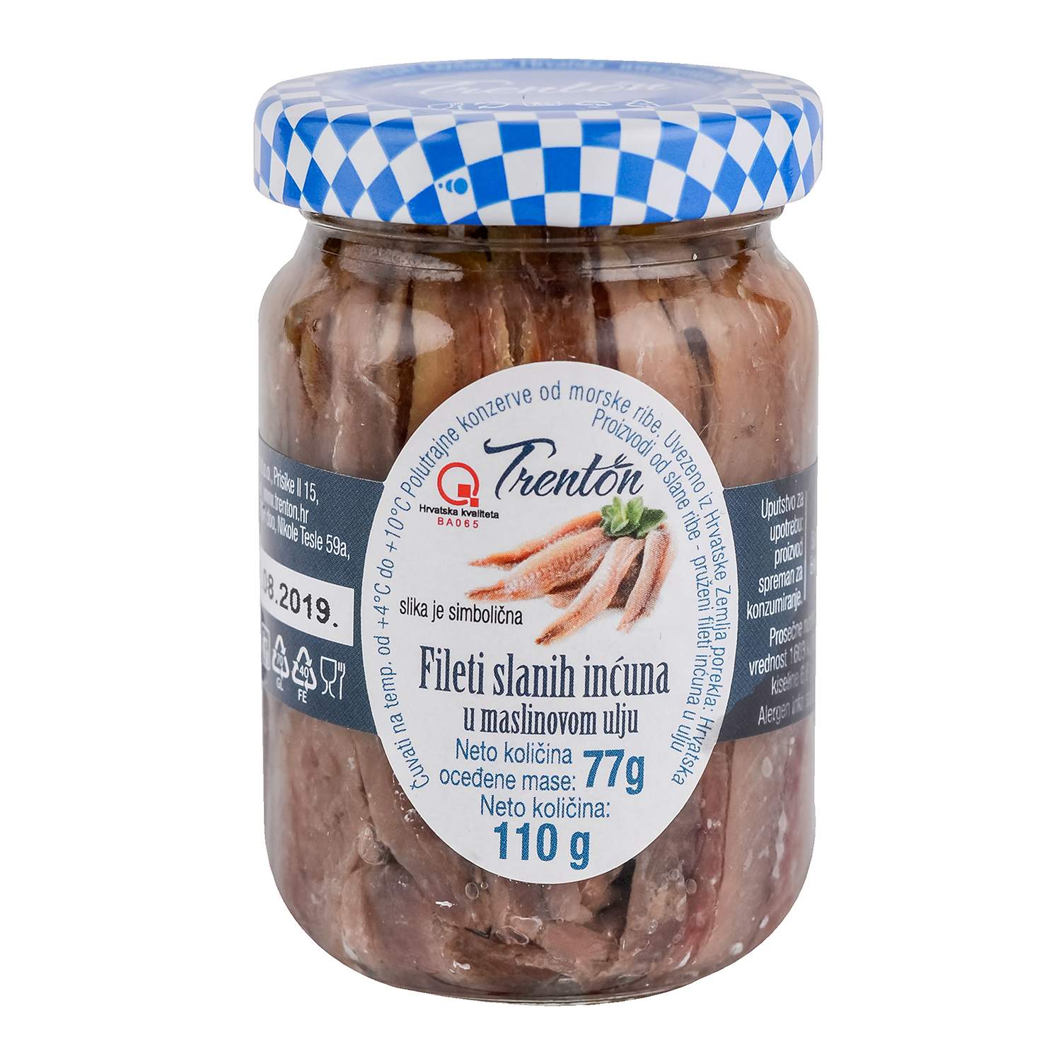 Trenton fileti slanih incuna u maslinovom ulju 110g | Idea