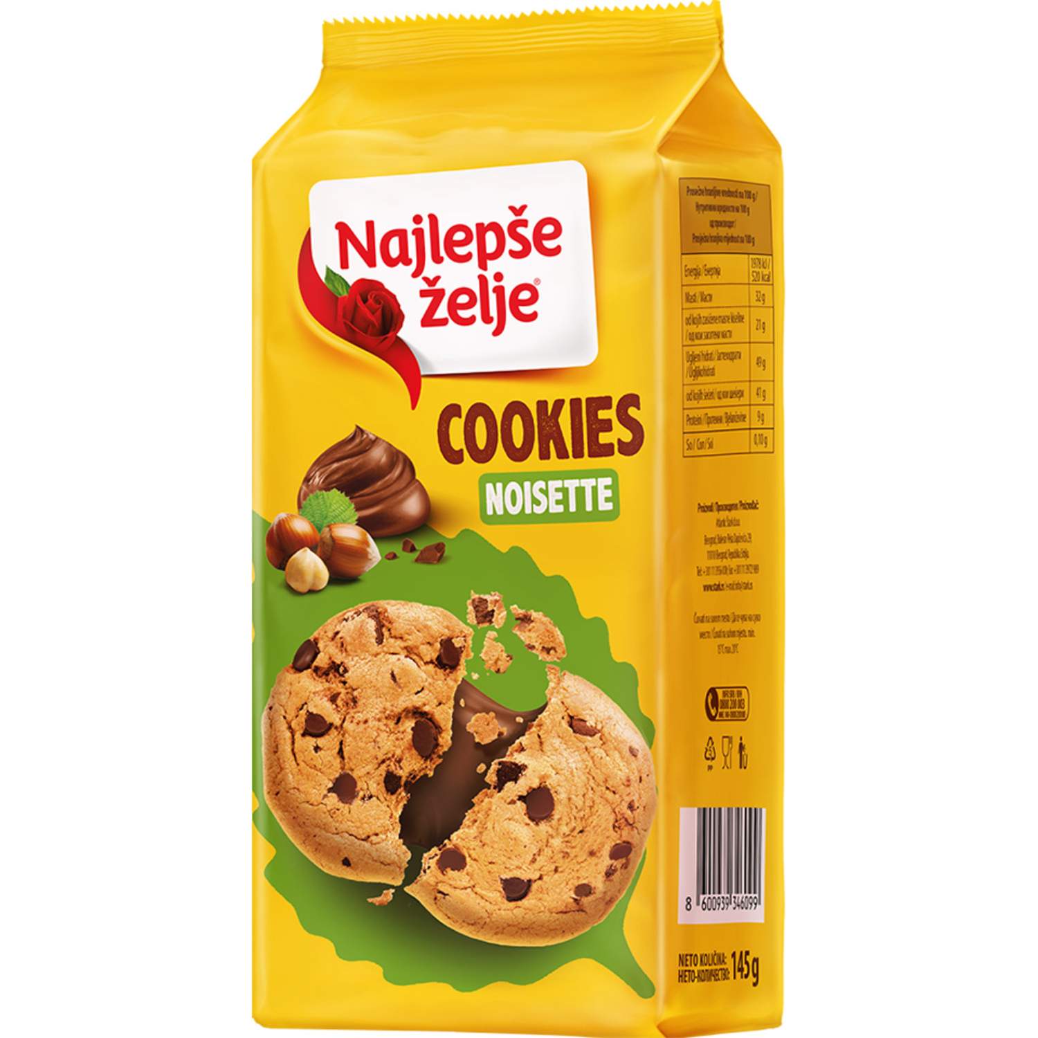 Najlepše želje keks cookies noisette 145g štark najlepše želje | Idea