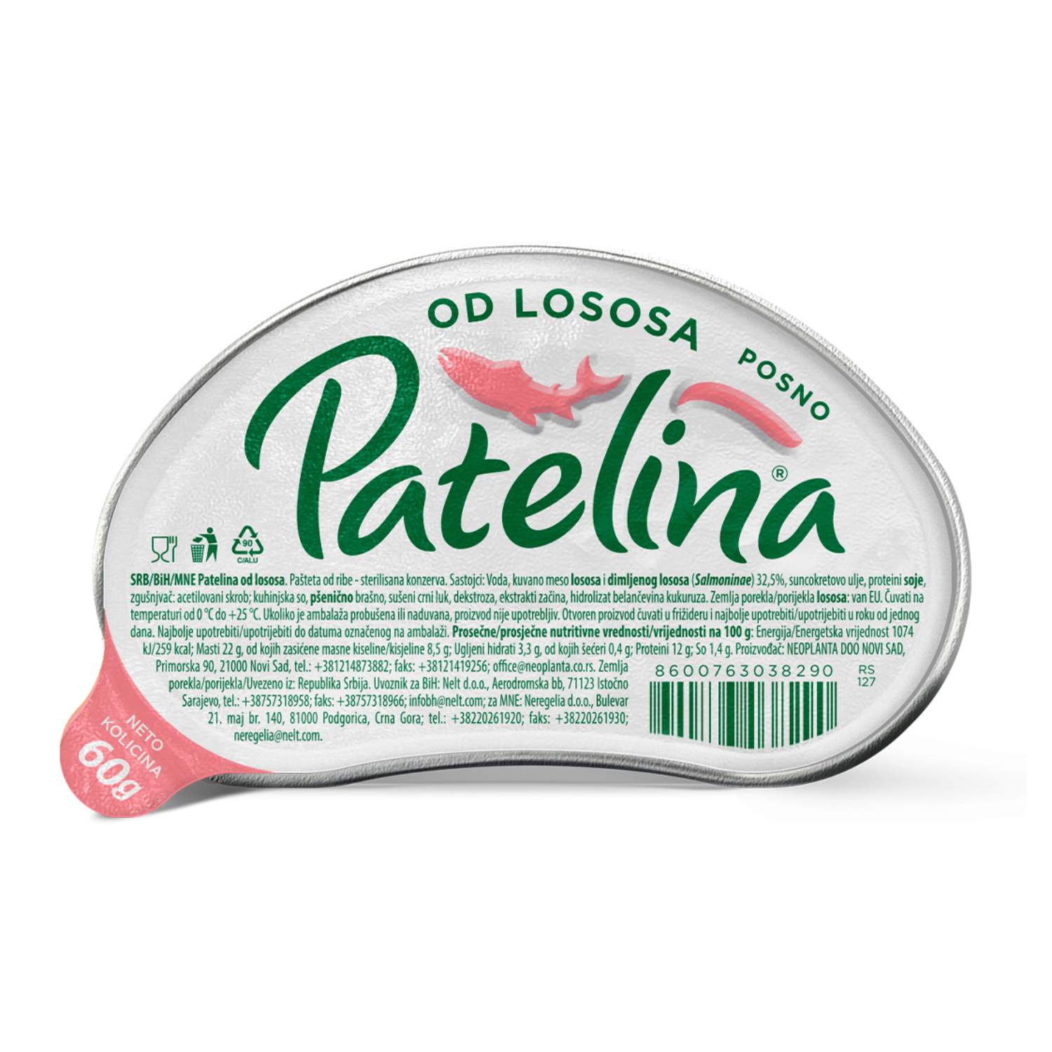 Patelina pašteta losos 60g neoplanta patelina | Idea