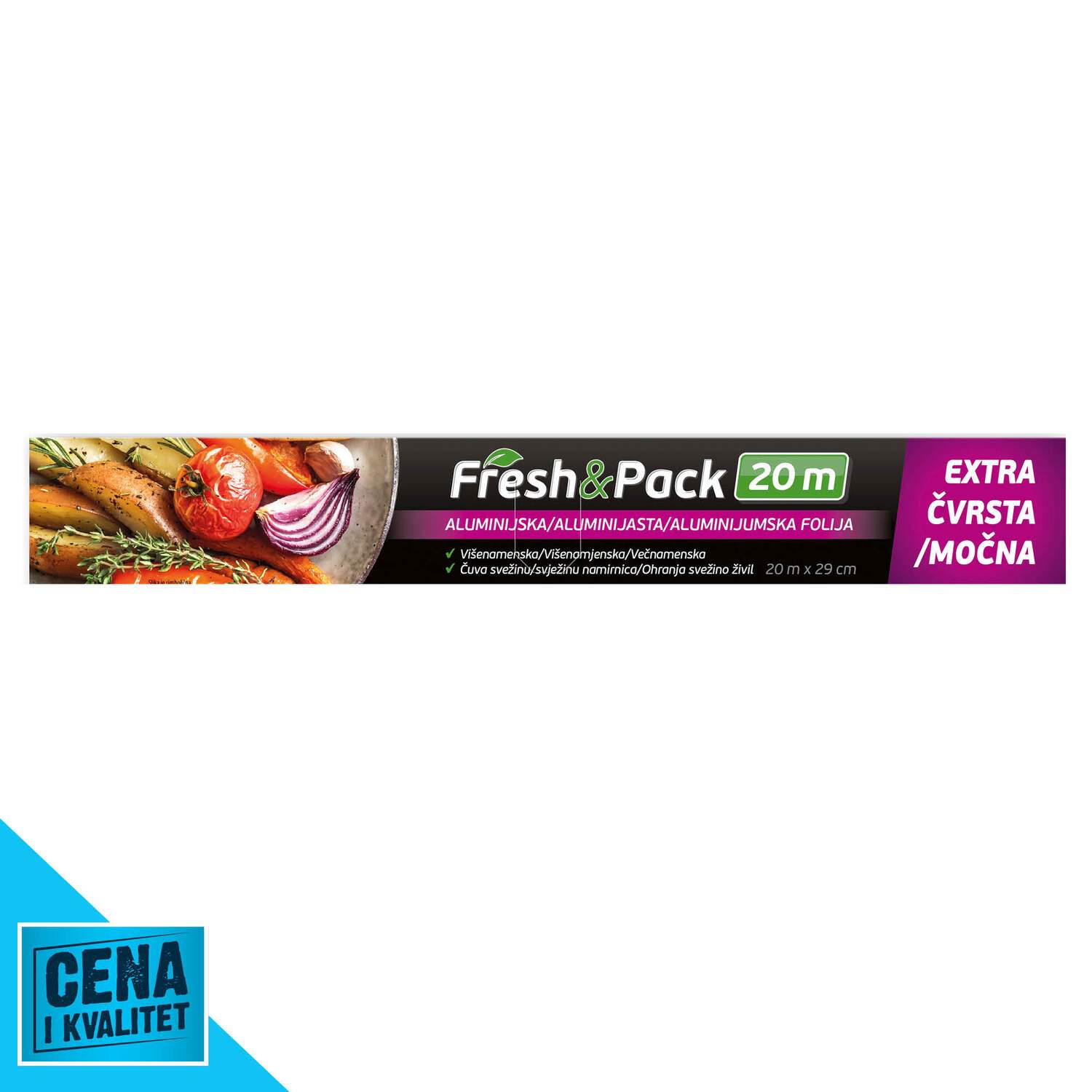 Fresh&pack alufolija extra čvrsta 20m fresh&pack | Idea